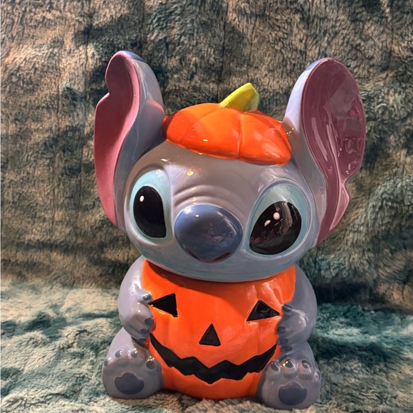 Stitch Pumpkin Cookie Jar